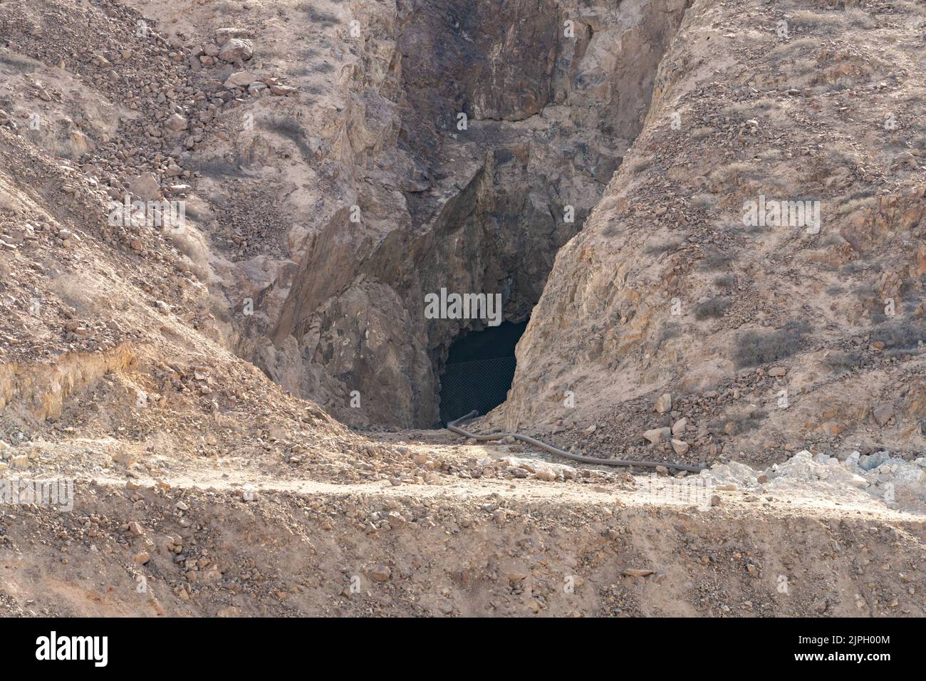 Original underground mine entrance at the San Jose Mine. Scene of the ...