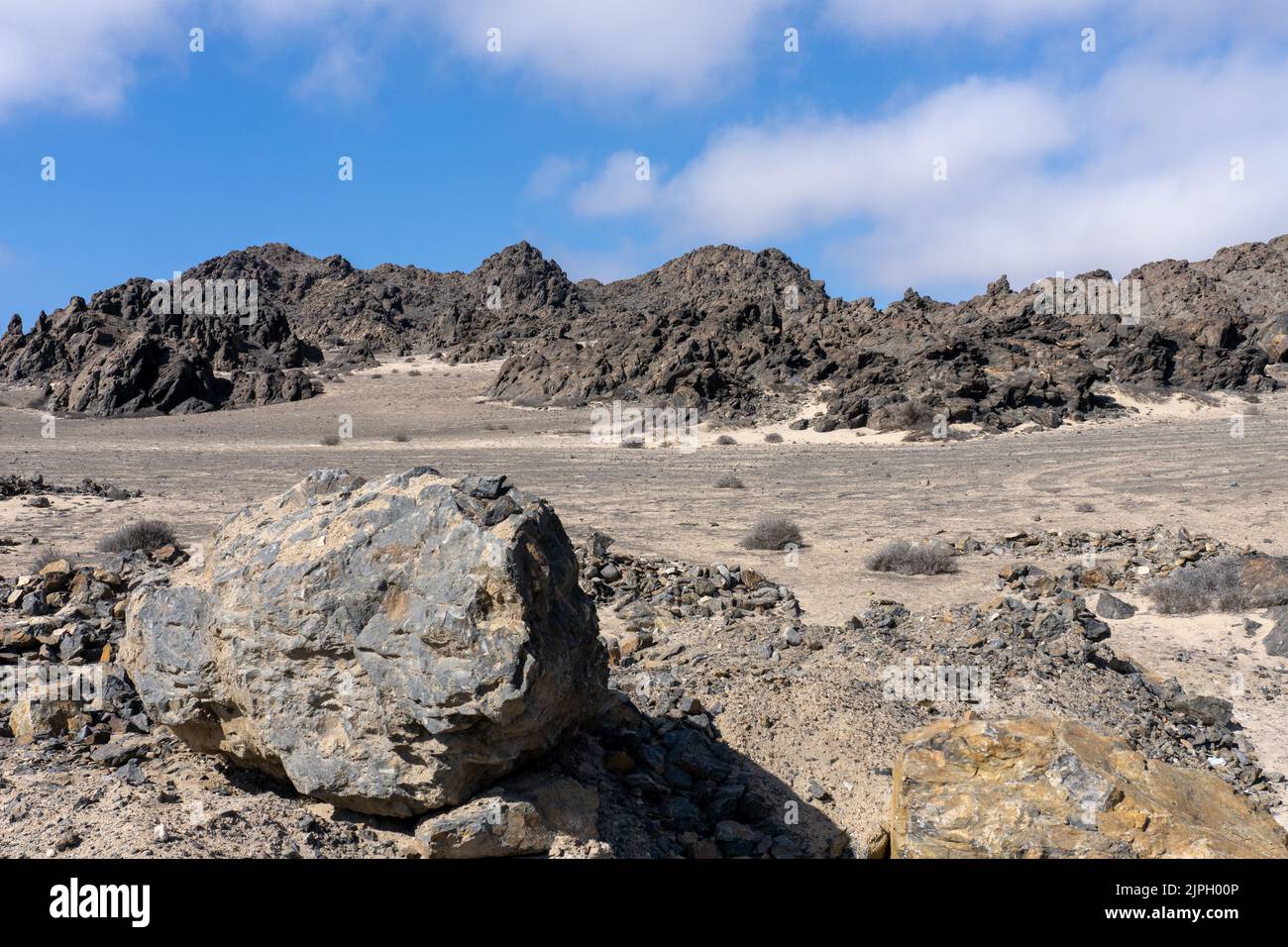 Volcanic rock formations by the Panamerican Highway along the Pacific ...