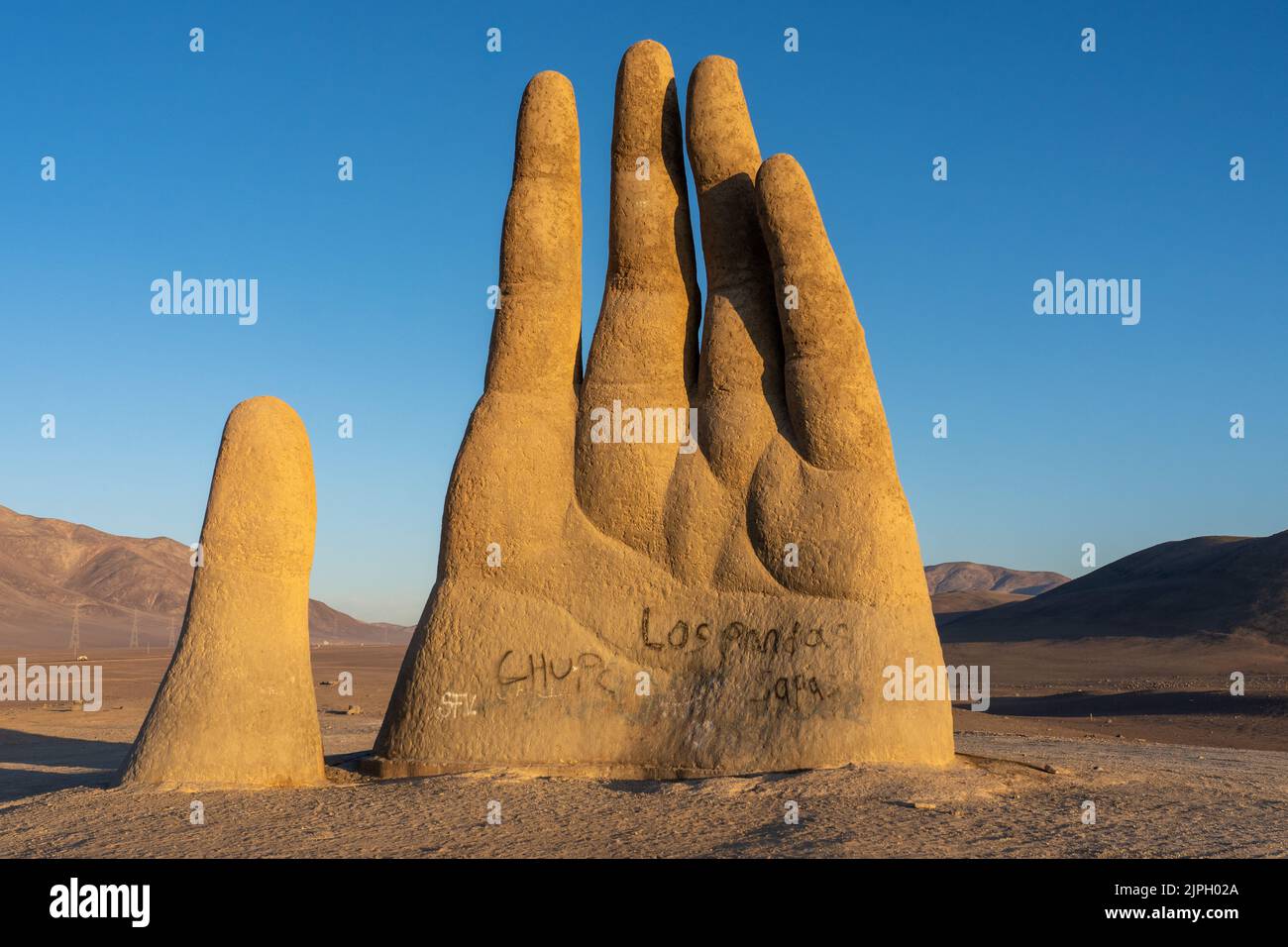 The Hand of the Desert or Mano del Desierto near Antofagasta, Chile is ...