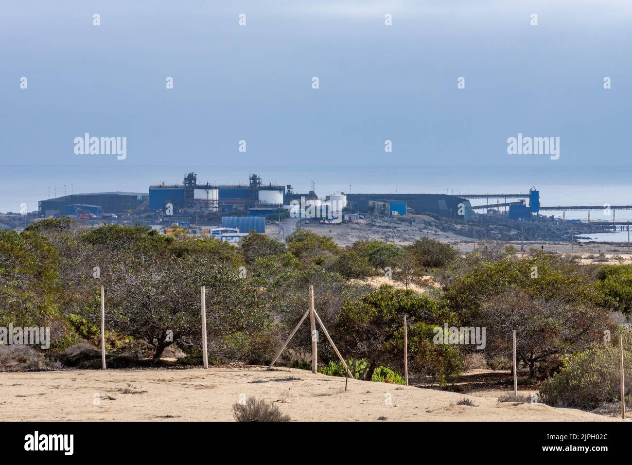 The ore processing plant at the Pacific Mining Company's Puerto Punta ...