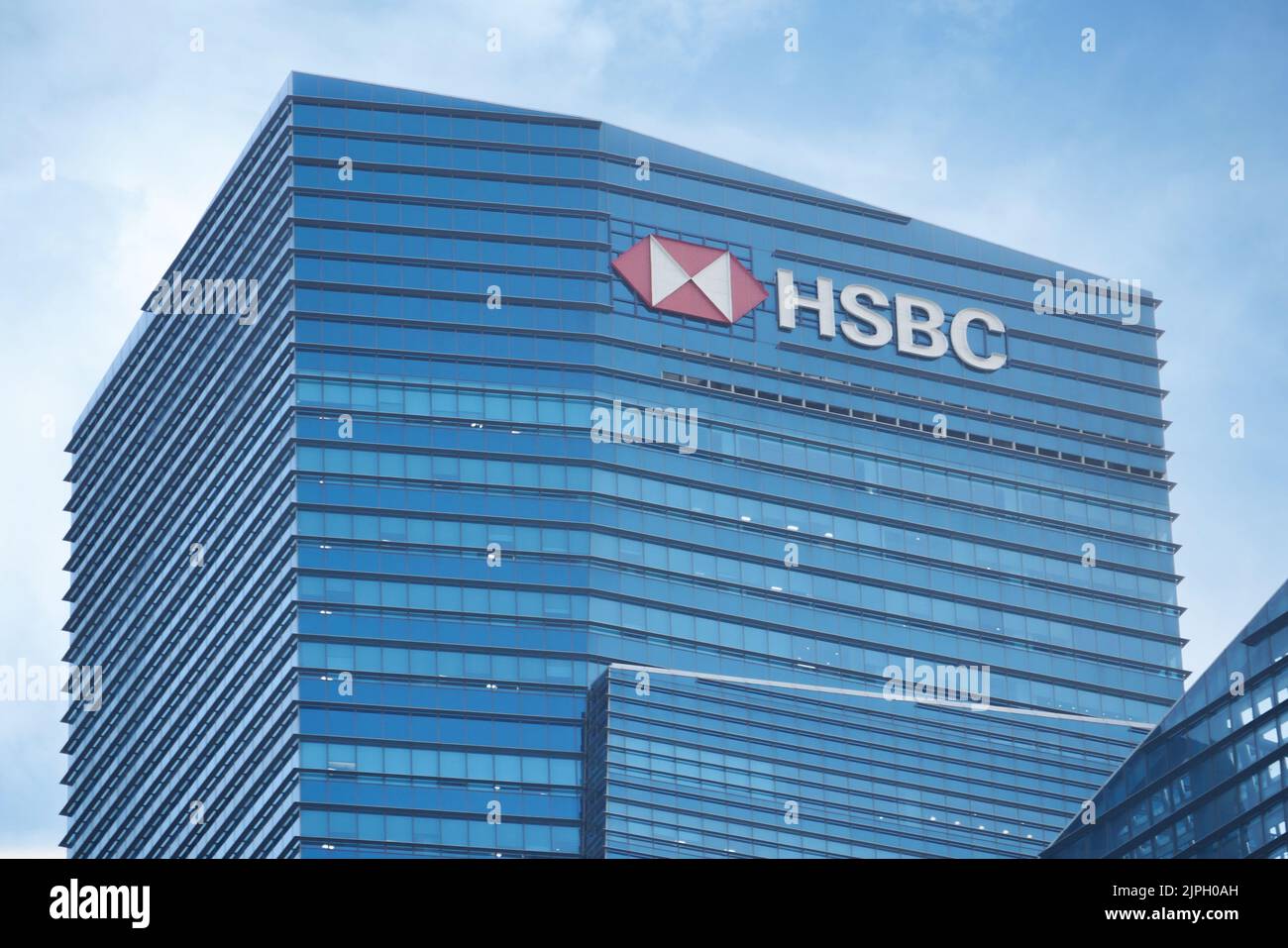Singapore 1 june 2022. HSBC bank logo on financial building Stock Photo ...