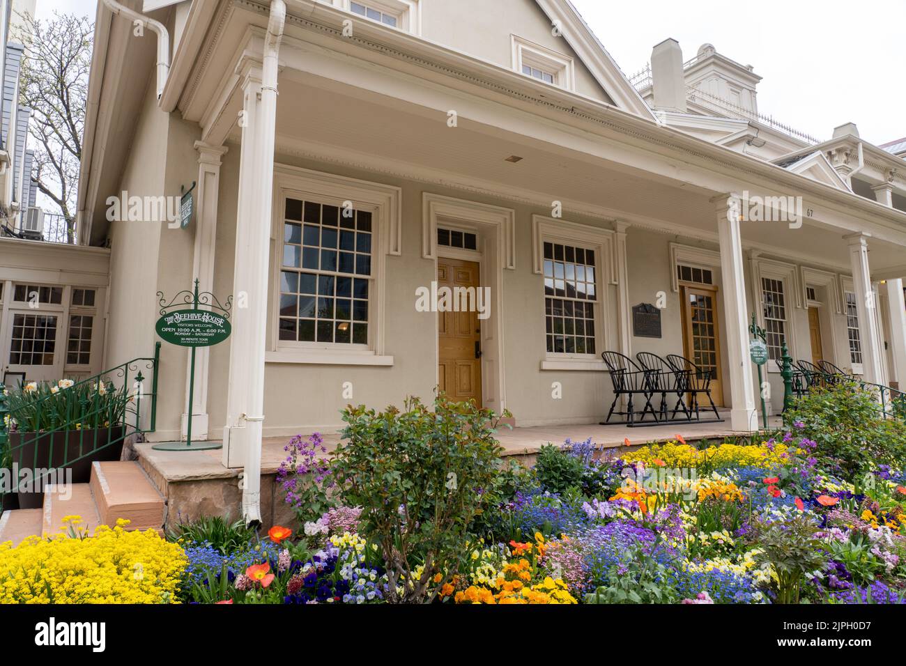 The Beehive House was an official residence of Brigham Young and is now ...