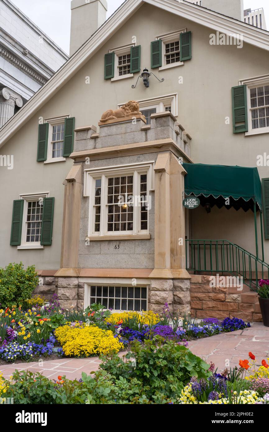 The Lion House, completed in 1854, was an official residence of Brigham ...