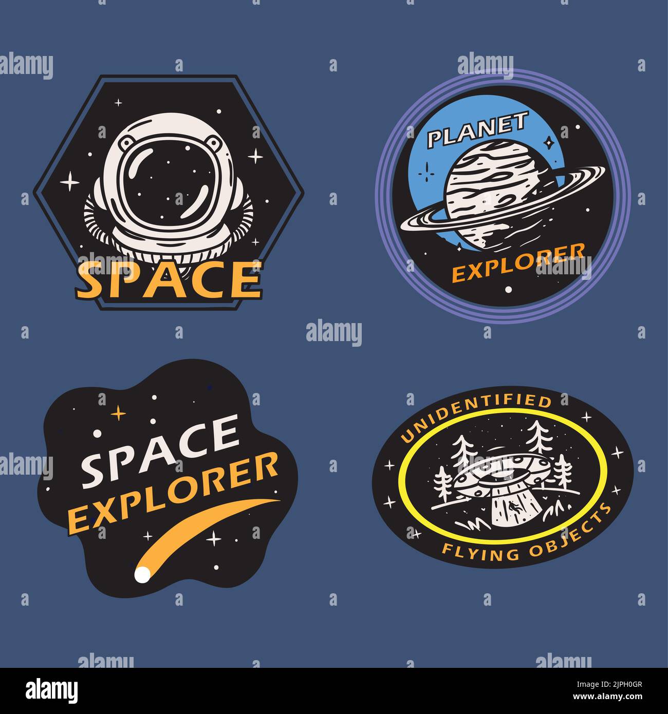 set of space retro Stock Vector Image & Art - Alamy