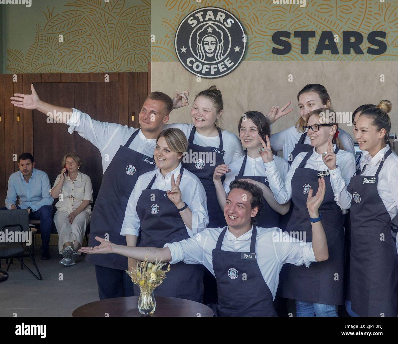 Moscow starbucks hi-res stock photography and images - Alamy