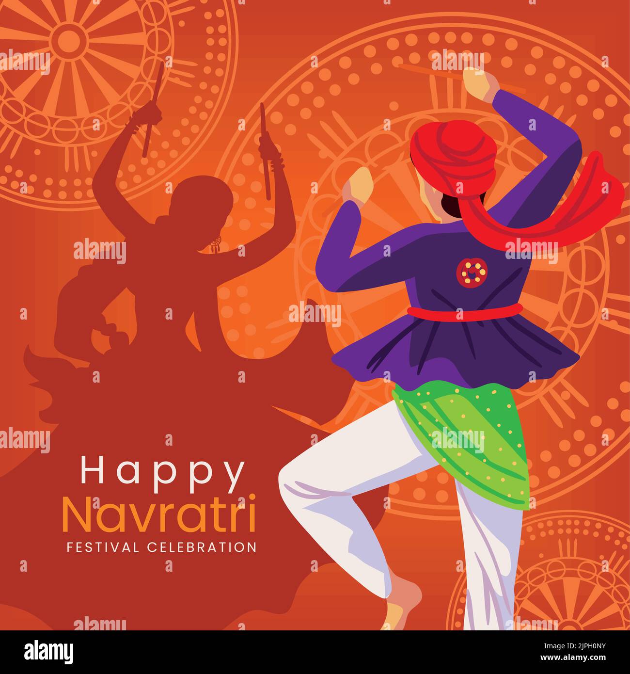 Happy Navratri celebration poster Stock Vector Image & Art - Alamy