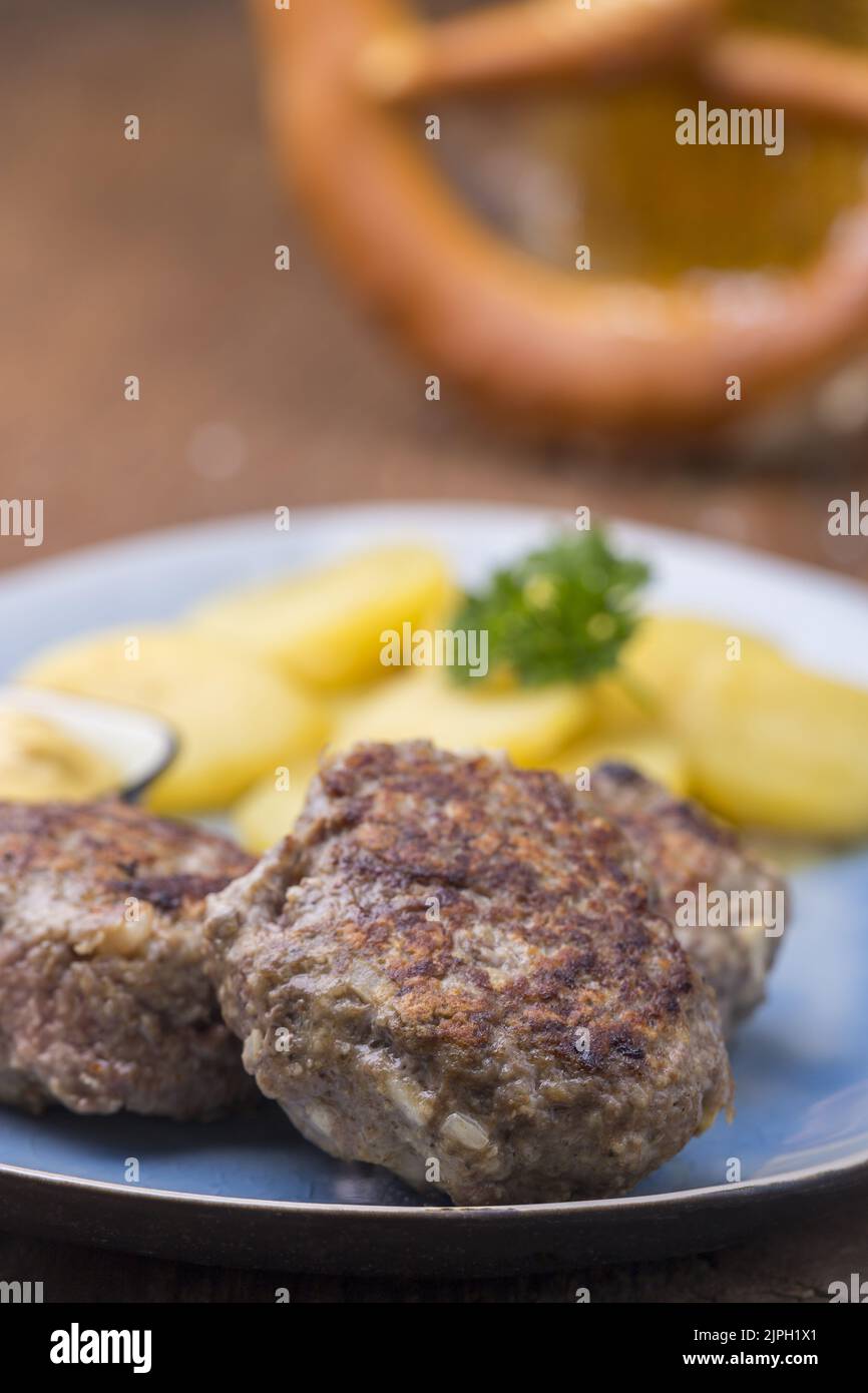 frikadeller, fleischpflanzerl, frikadellers Stock Photo - Alamy