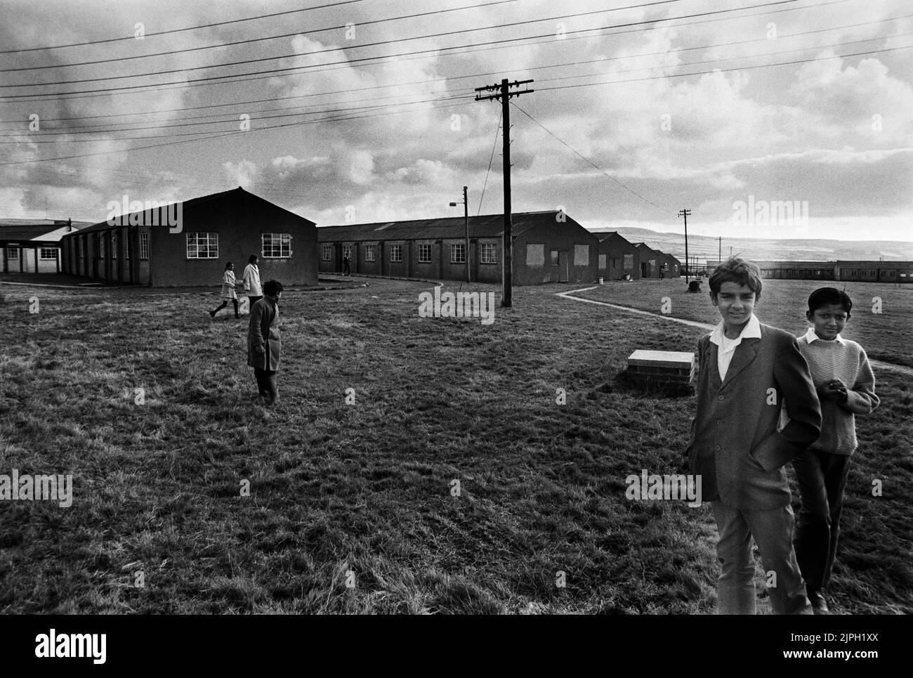 Ugandan Asian refugees at Plasterdown Camp Dartmoor Devon 1972 Stock ...