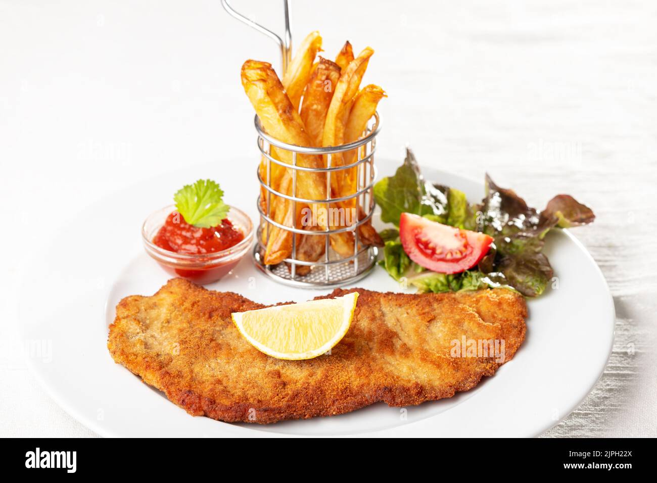 wiener schnitzel, lunch, wiener schnitzels, lunch time Stock Photo - Alamy