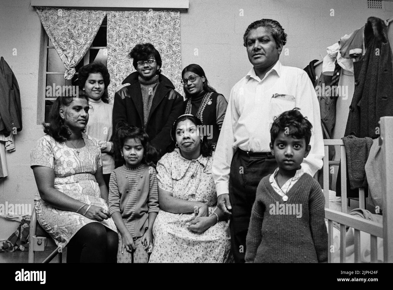 Ugandan Asian refugees at Plasterdown Camp Dartmoor Devon family in ...