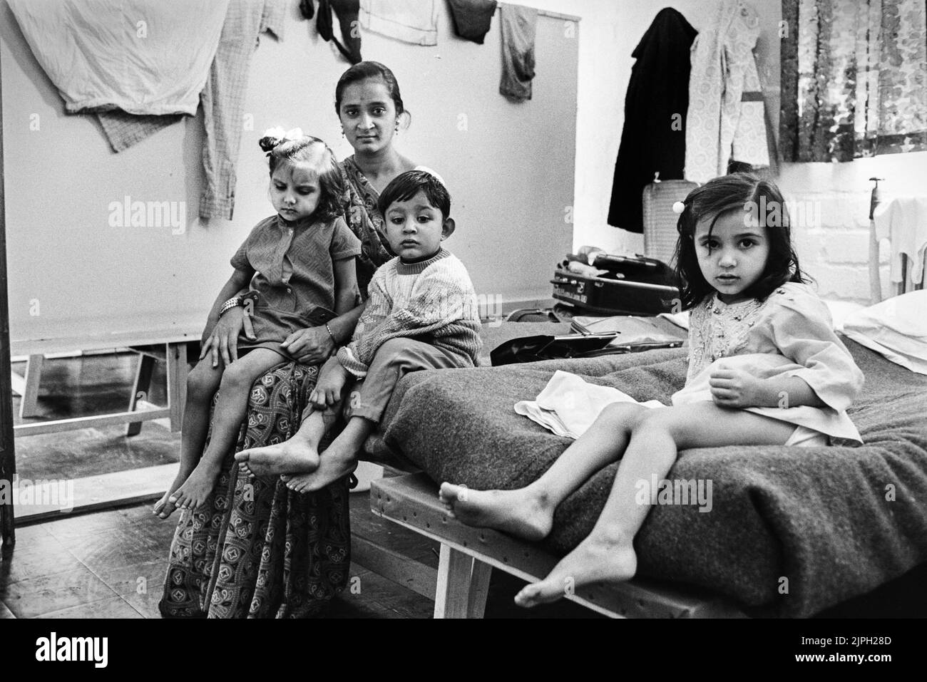 Ugandan Asian refugees at Plasterdown Camp Dartmoor Devon mother and ...