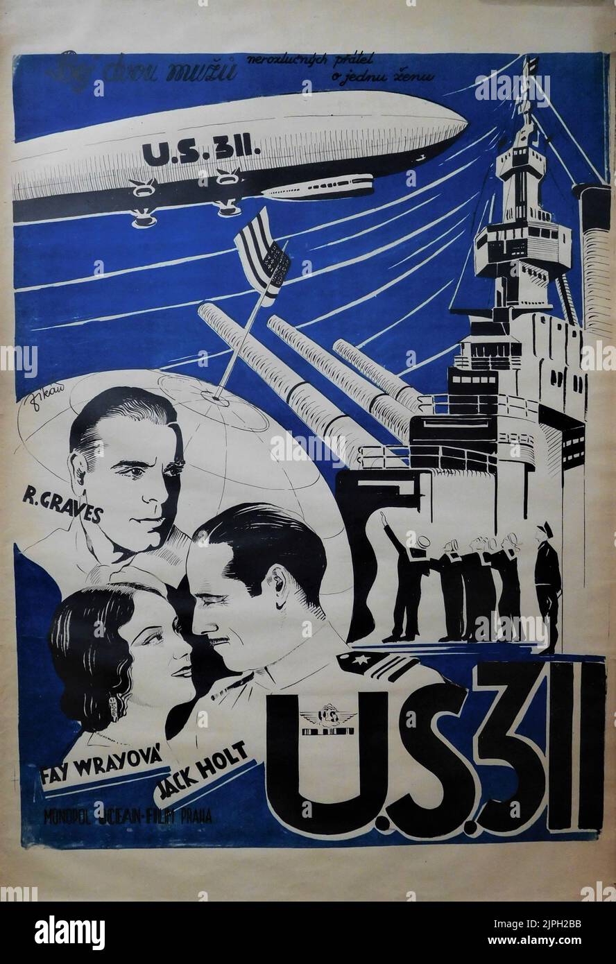 Czech Poster for FAY WRAY JACK HOLT and RALPH GRAVES in DIRIGIBLE ...