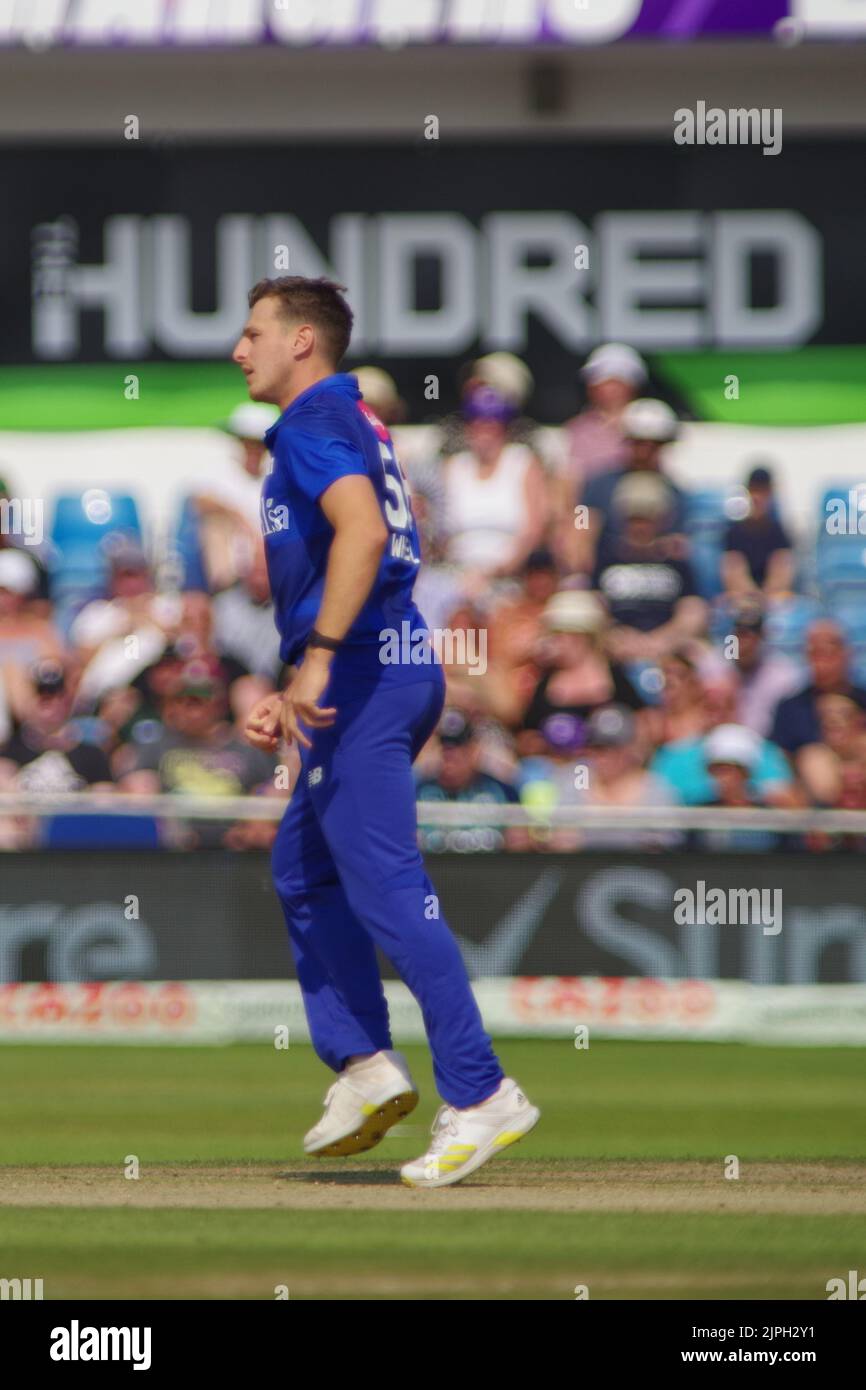 Leeds, England, 14 August 2022. Brad Wheal playing for London Spirit ...