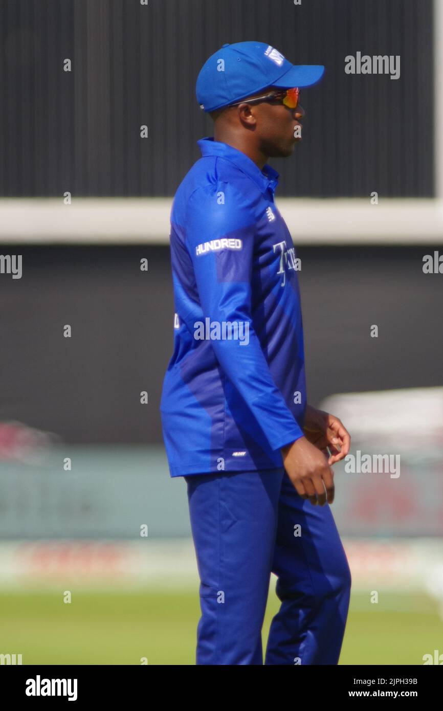 Leeds, England, 14 August 2022. Daniel Bell-Drummond playing for London ...