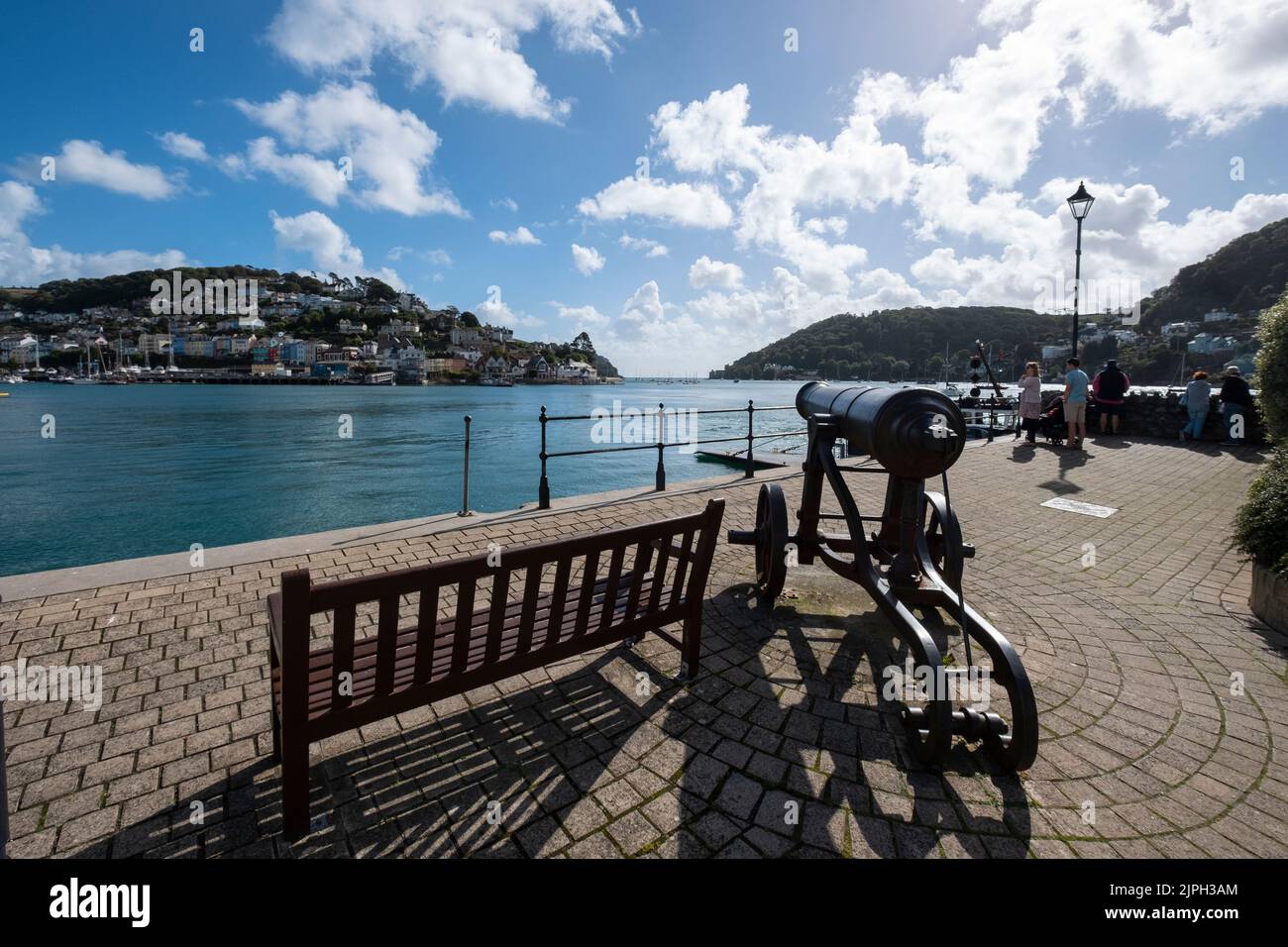 Dartmouth Devon harbour views to Kingswear and ferry Stock Photo - Alamy