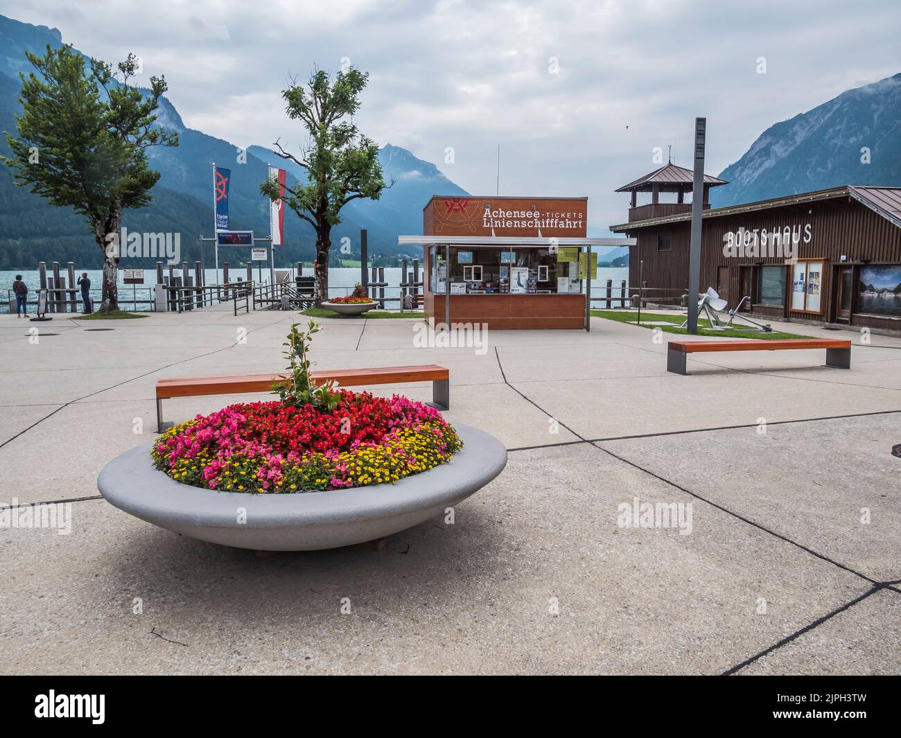 Picturesque Achensee in the Karwendel mountains of the Austrian Tirol ...