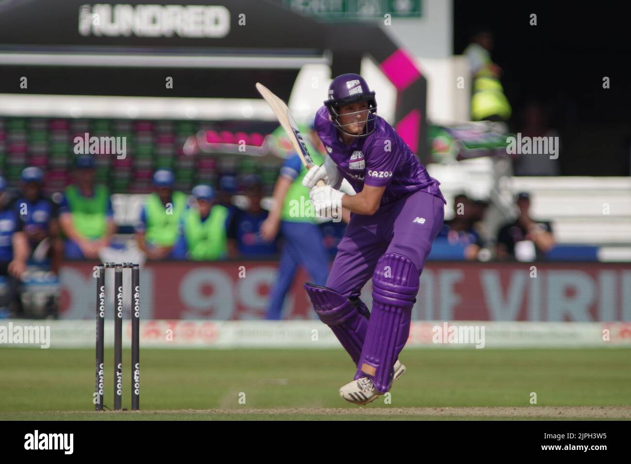 Leeds, England, 14 August 2022. Michael Pepper batting for Northern ...