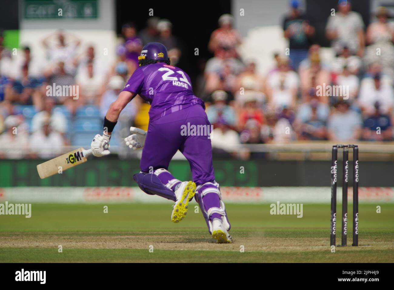 Leeds, England, 14 August 2022. Adam Hose setting off for a run for ...
