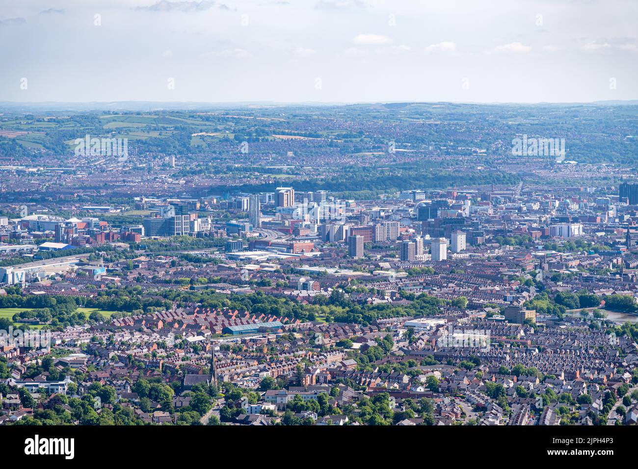 A view of Belfast from Cave Hill, in Northern Ireland, UK Stock Photo ...