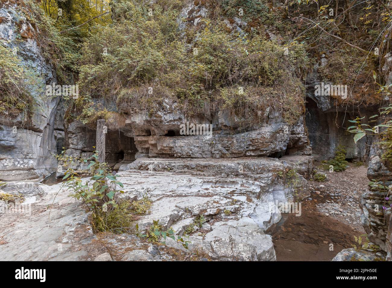 Natural water caves in Italy, no people are visible Stock Photo - Alamy