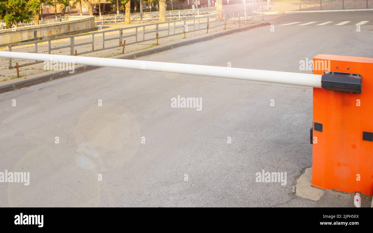 Automatic barrier for the security system at the entrance to the ...