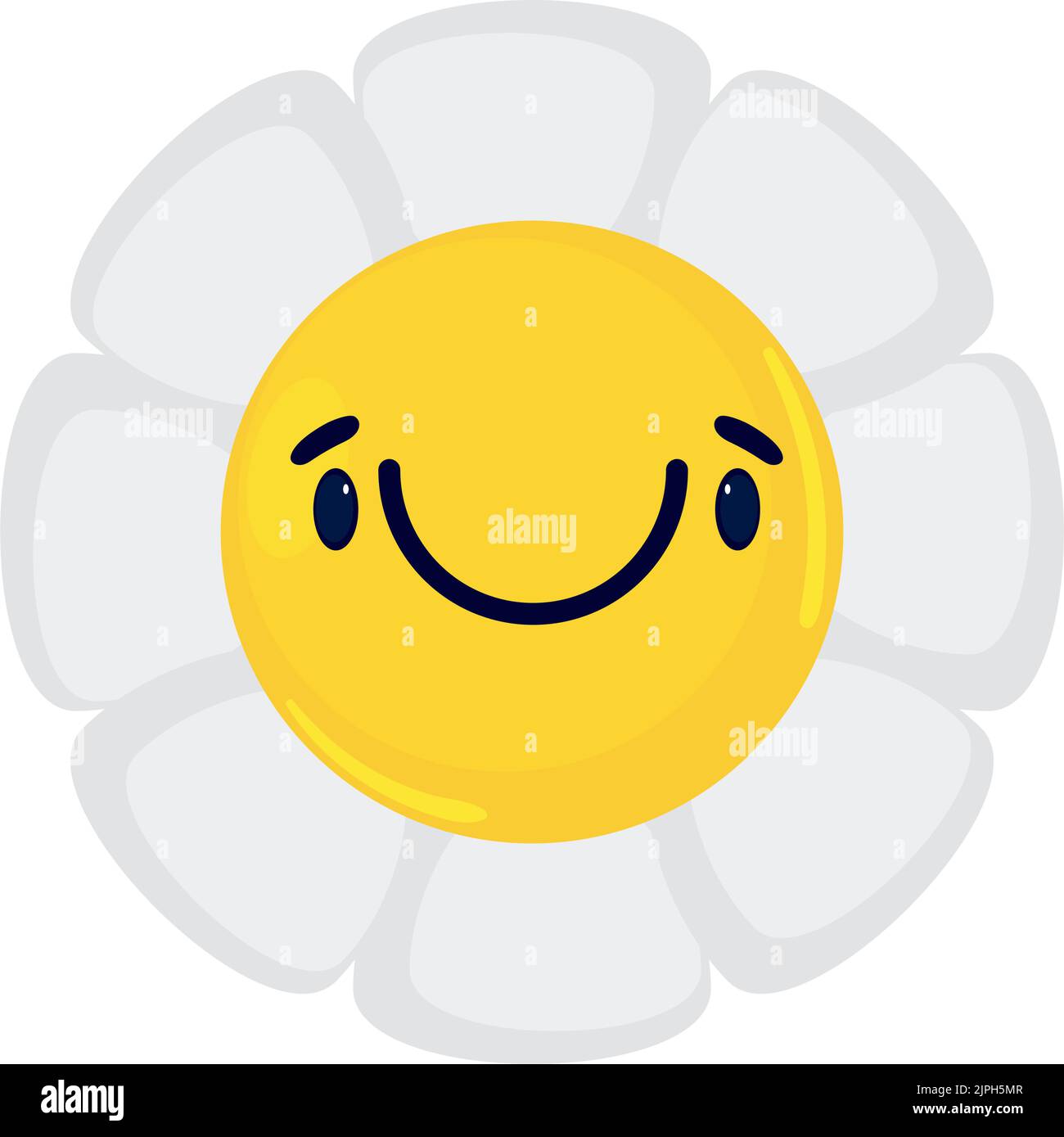 cute flower smile emoji Stock Vector Image & Art - Alamy