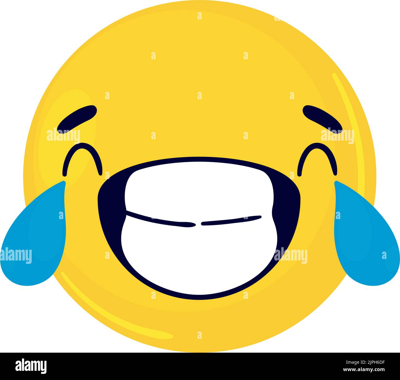 smile emoticon with tears Stock Vector Image & Art - Alamy