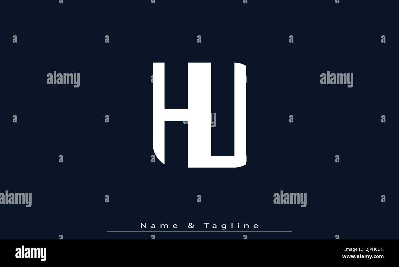 Alphabet letters Initials Monogram logo HU , UH Stock Vector Image & Art - Alamy