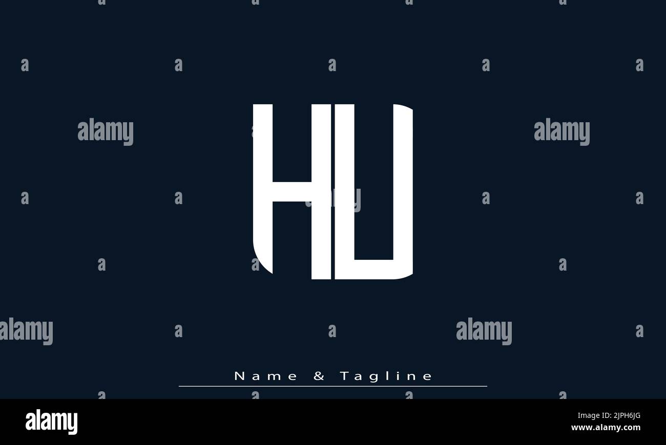 Alphabet letters Initials Monogram logo HU , UH Stock Vector Image & Art - Alamy