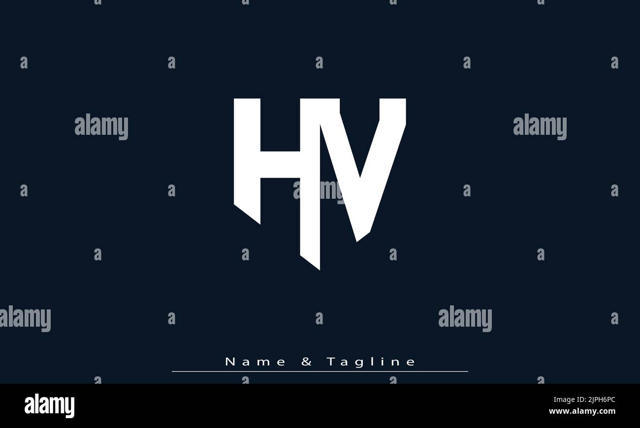 Alphabet letters Initials Monogram logo HV , VH Stock Vector Image ...