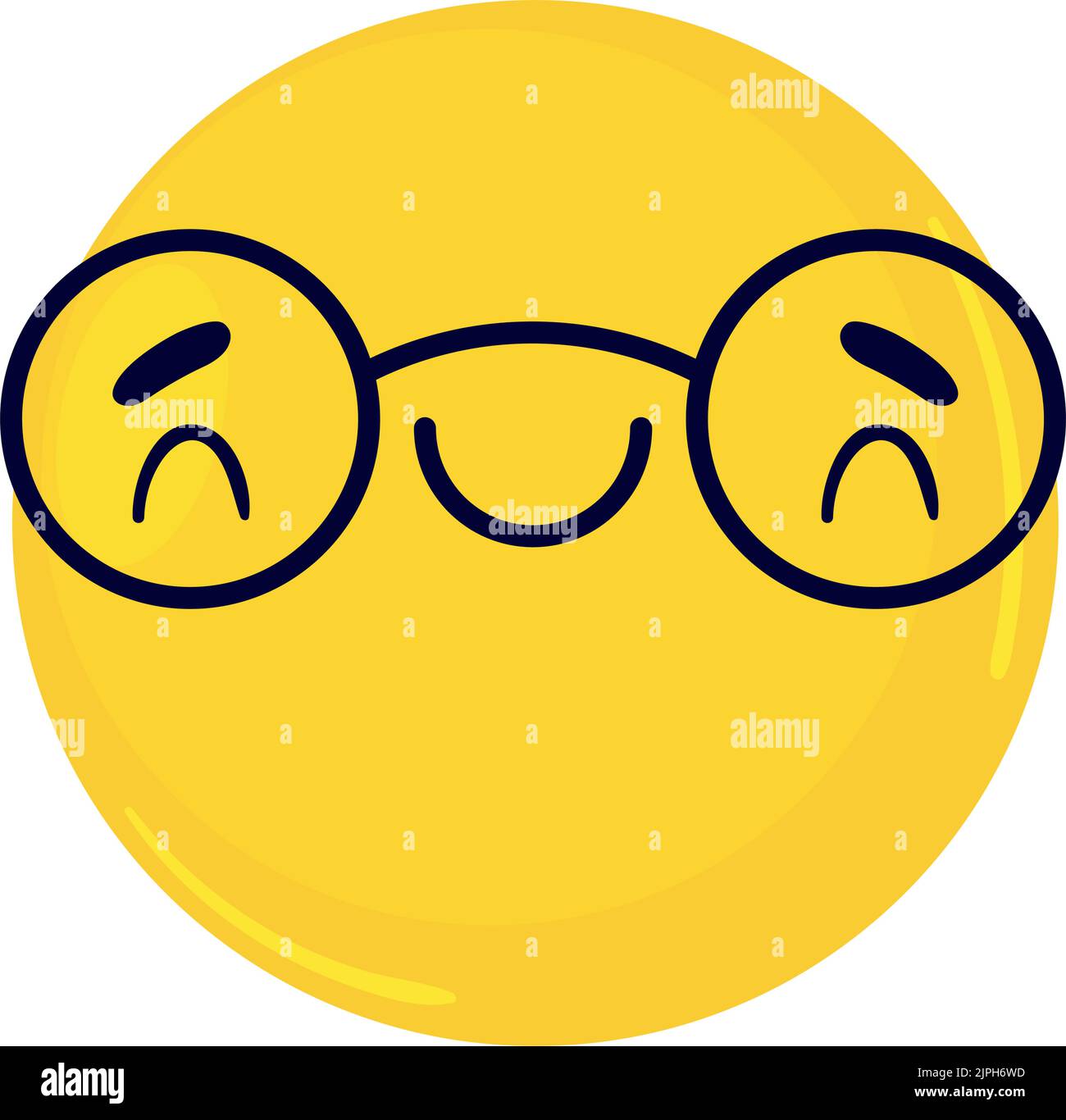 nerd smile emoticon Stock Vector Image & Art - Alamy