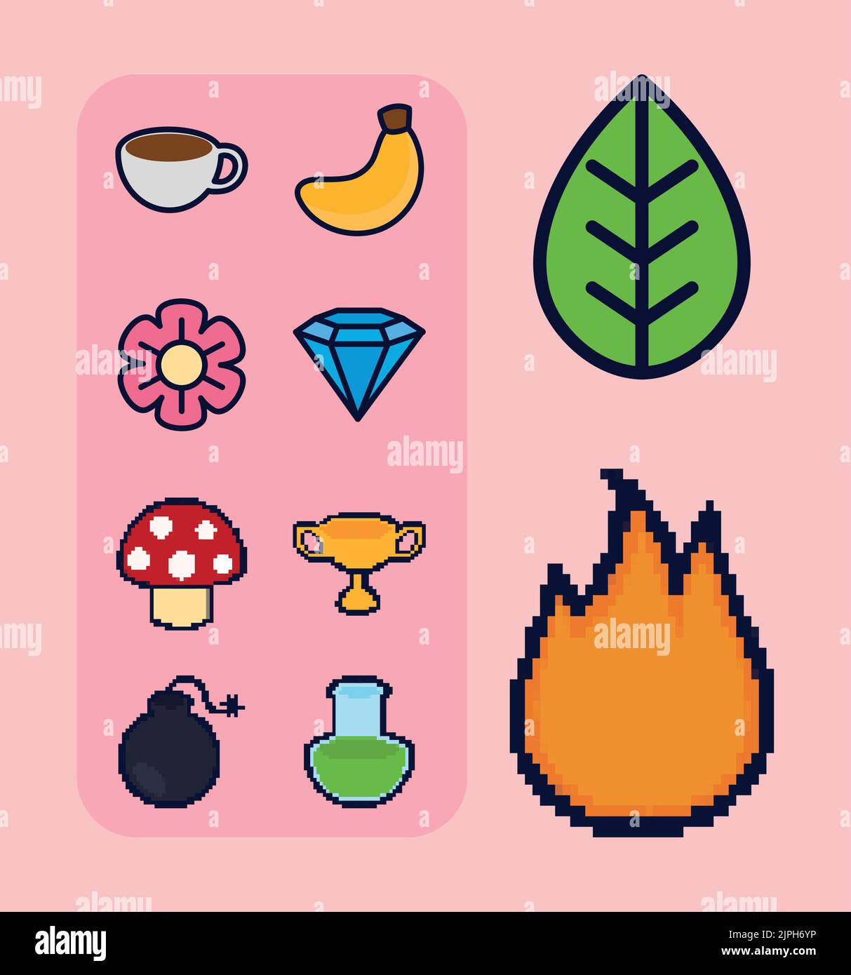 pixel art, icons Stock Vector Image & Art - Alamy