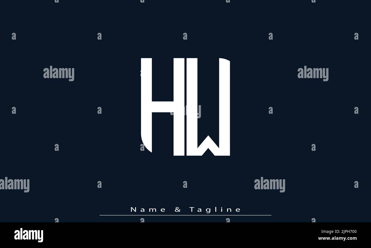 Alphabet letters Initials Monogram logo HW , WH Stock Vector Image ...