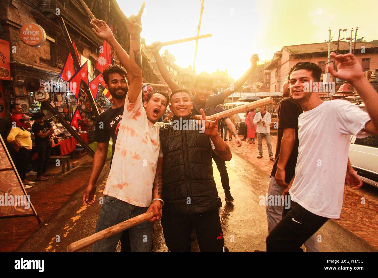 Bhaktapur, Bagmati, Nepal. 18th Aug, 2022. Local from Bhaktapur ...
