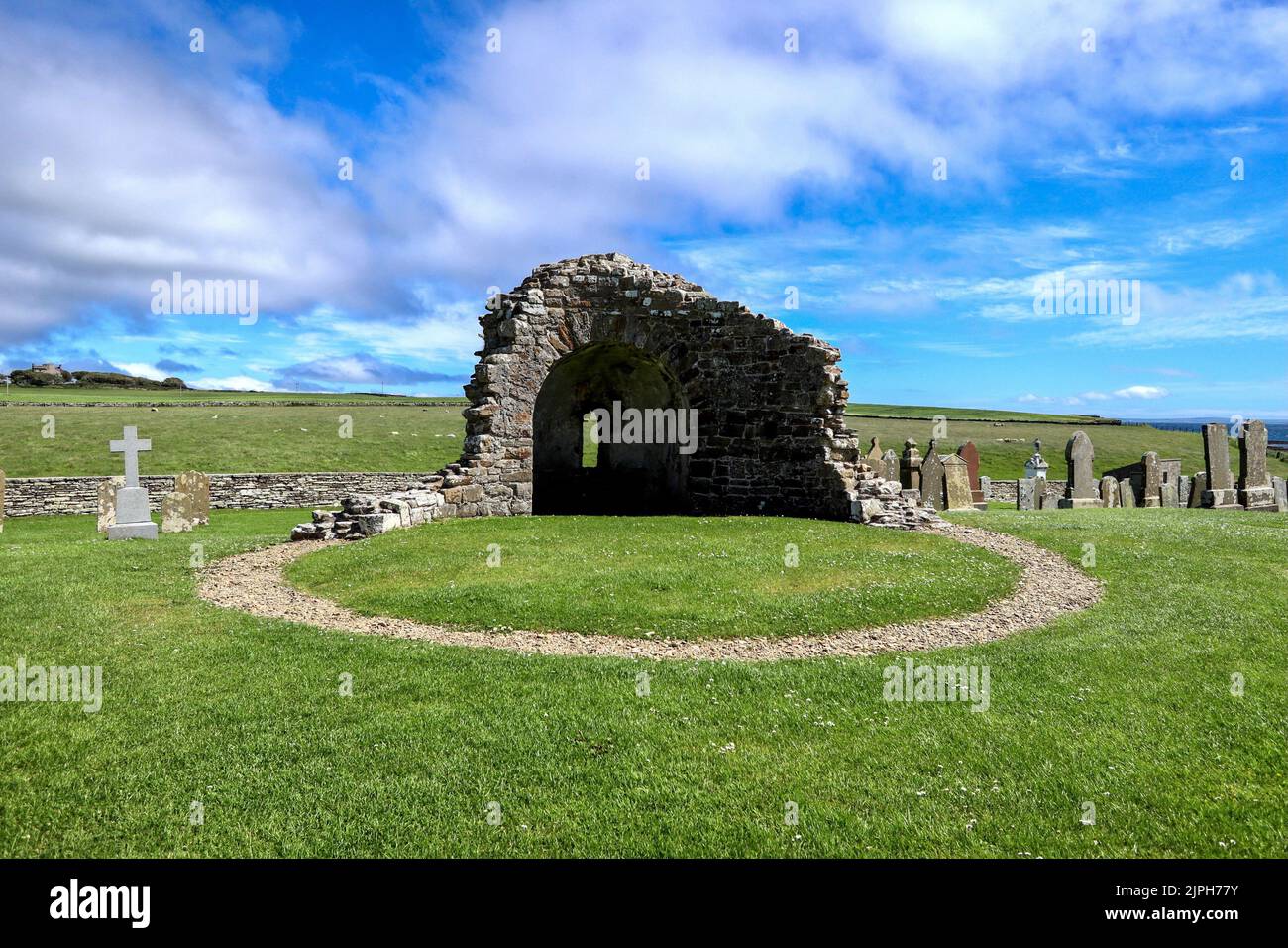 St. Nicholas Found Kirk Orphir Stock Photo - Alamy