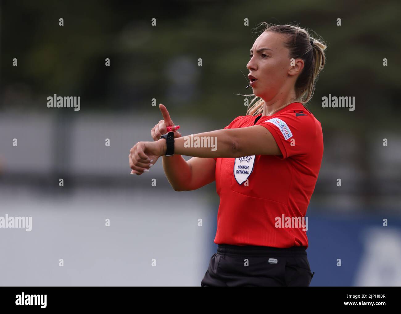 Turin, Italy, 18th August 2022. The referee Merima Celik of Bosnia and ...