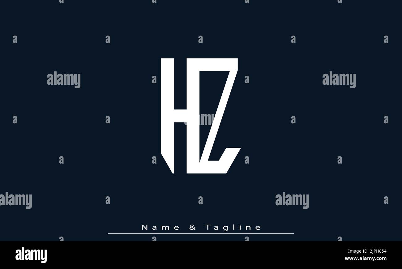 Alphabet letters Initials Monogram logo HZ , ZH Stock Vector Image ...