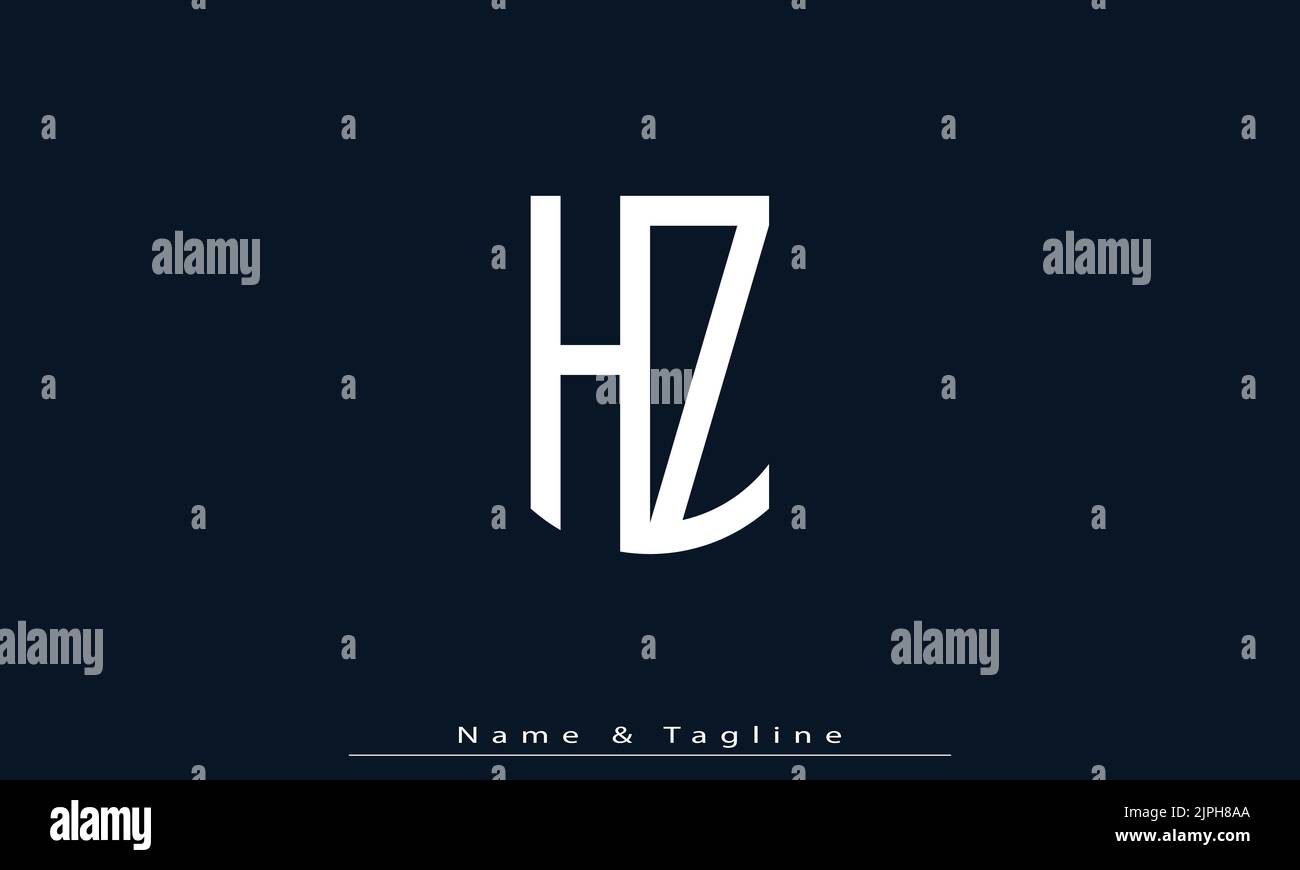 Alphabet letters Initials Monogram logo HZ , ZH Stock Vector Image ...