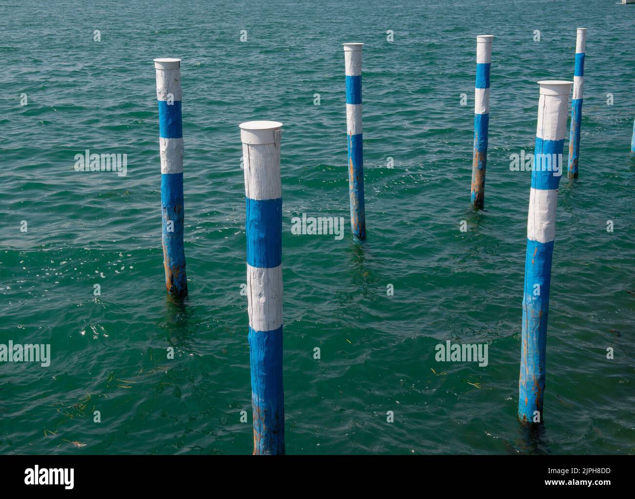 Dock for mooring boats in Lovere Stock Photo - Alamy