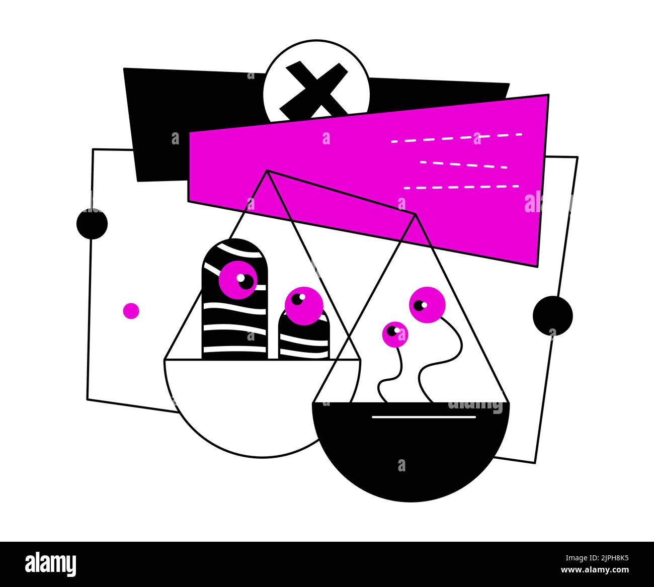 Balance and security - colorful flat design style illustration Stock ...