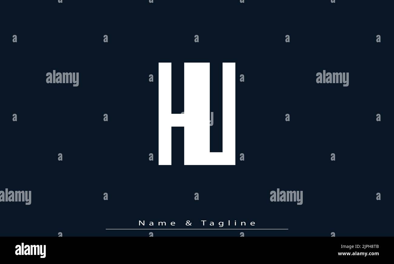 Alphabet letters Initials Monogram logo HU , UH Stock Vector Image & Art - Alamy