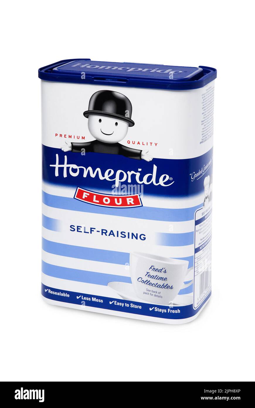 Cut out shot of resealable box of Homepride self raising flour ...