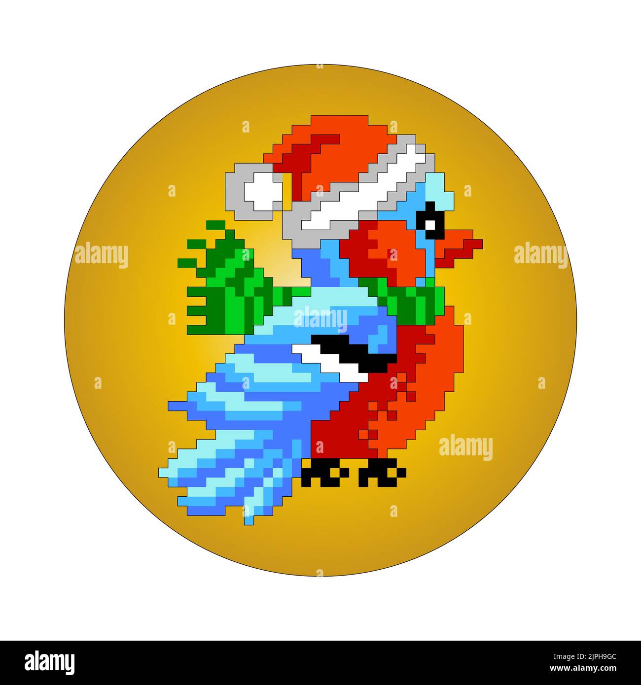 Winter bird - snigir. Pixel image. Design element Stock Photo - Alamy