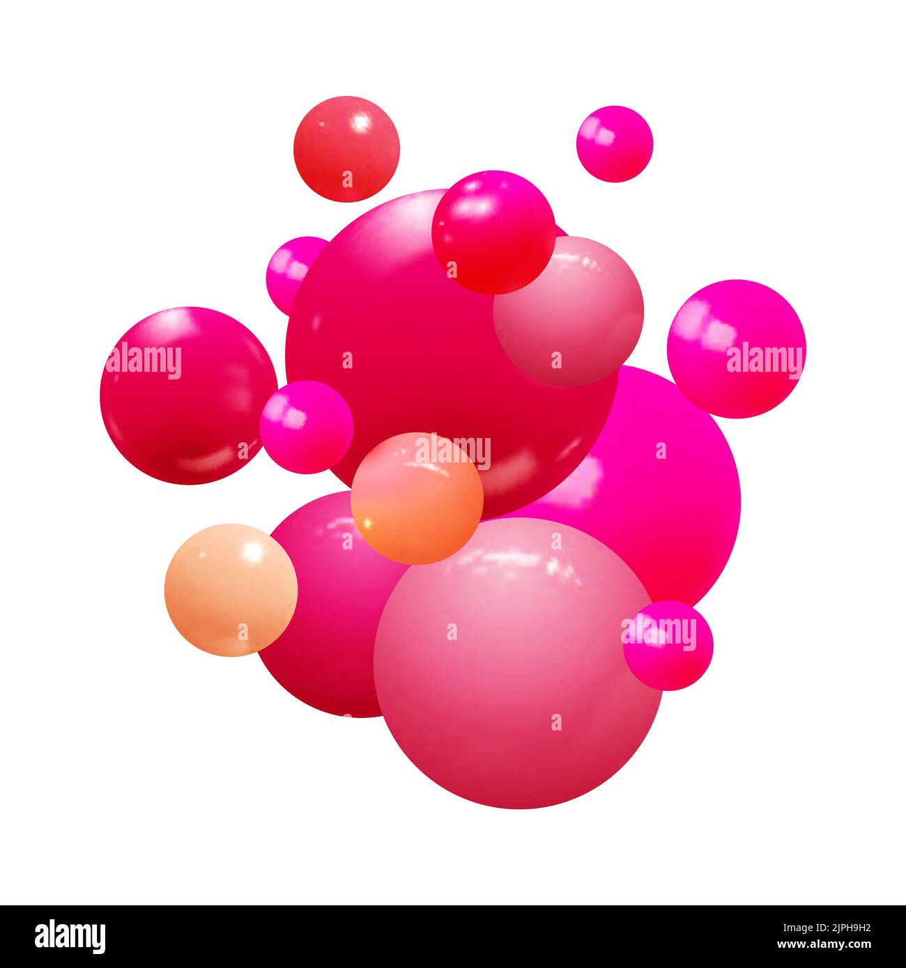 Colored glossy balls. Decor element. Presentation template Stock Photo ...
