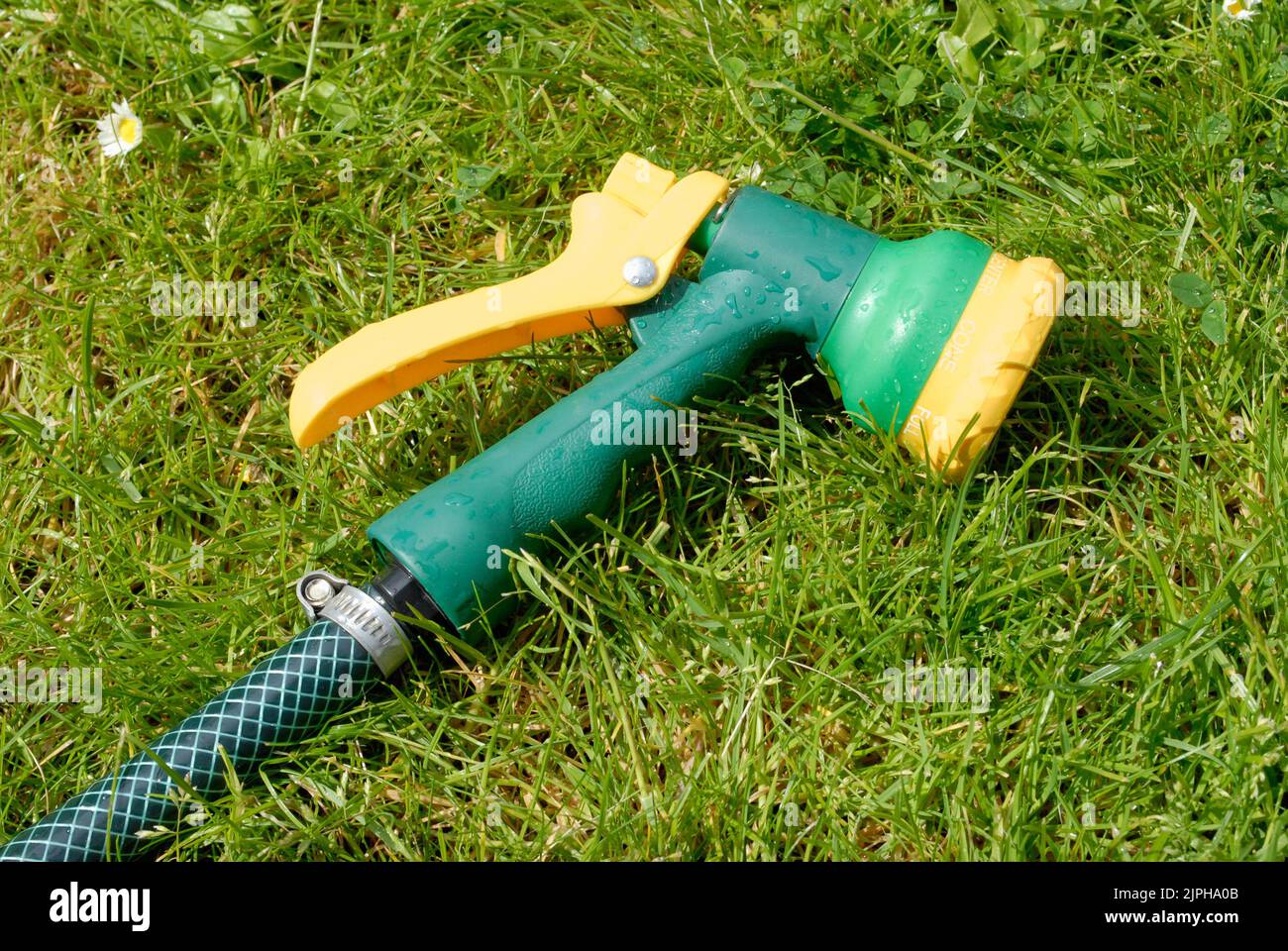 Closeup of a hosepipe nozzle Stock Photo - Alamy