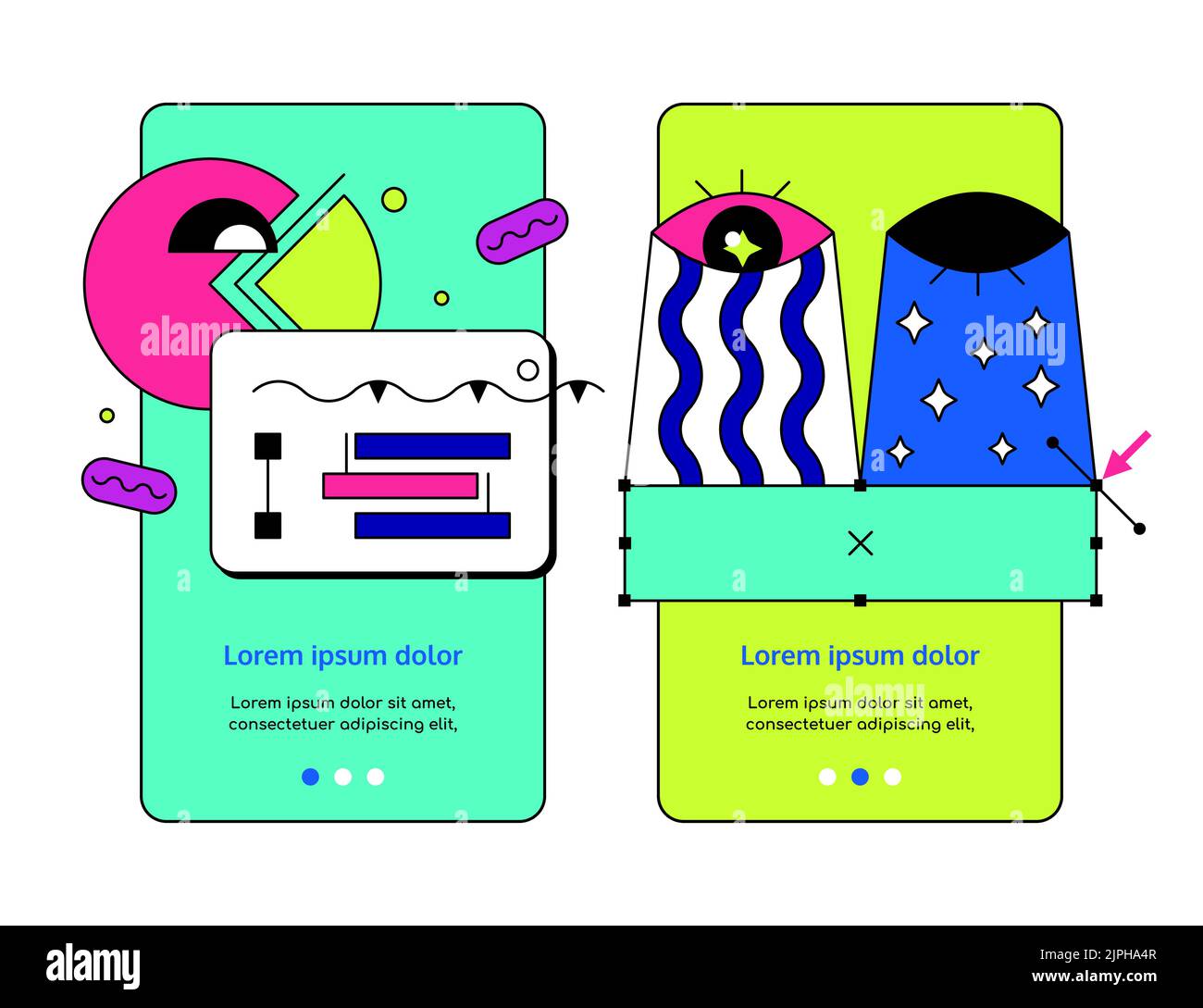 Data visualization - colorful flat design style banners Stock Vector ...