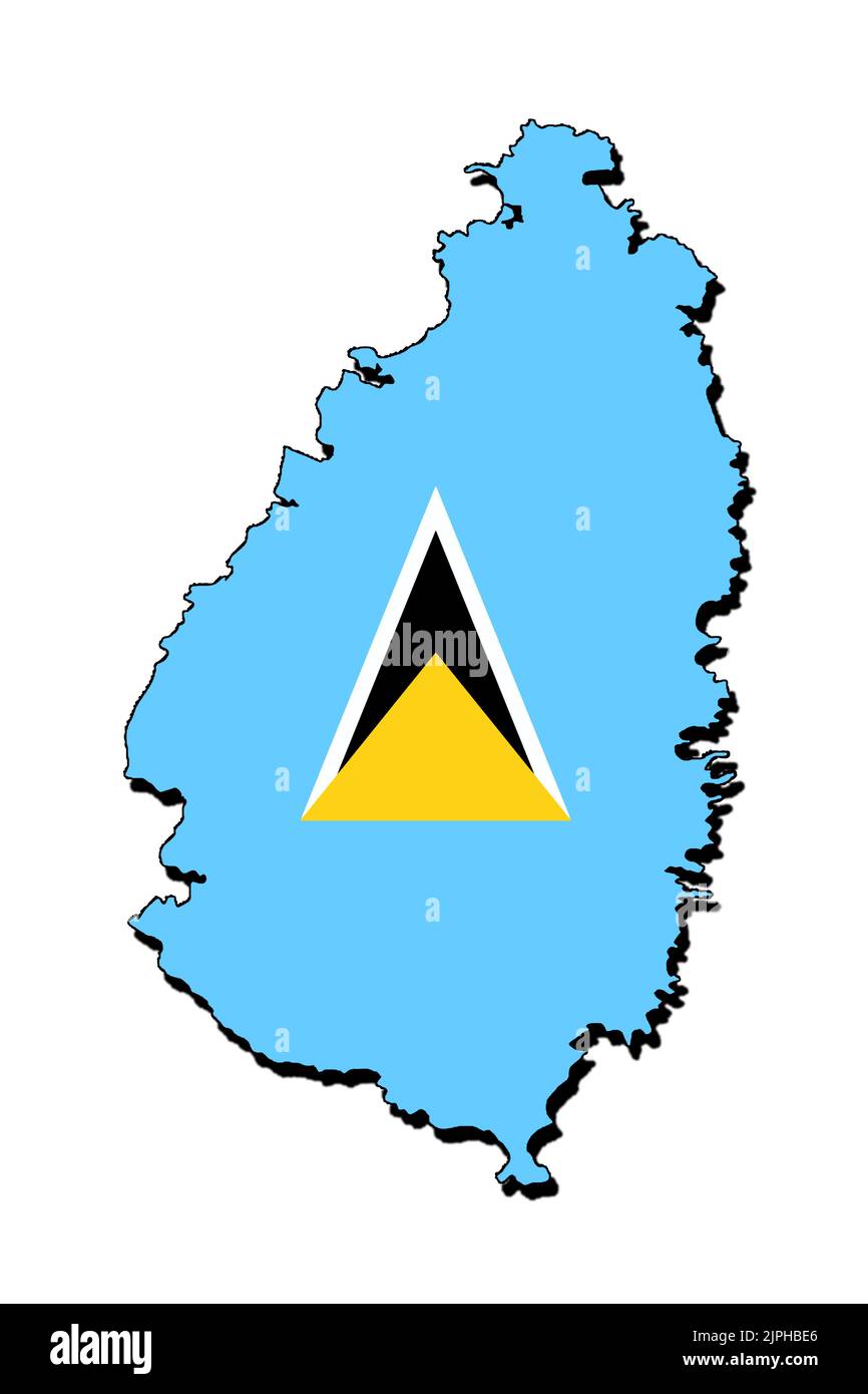 Saint lucia silhouette Cut Out Stock Images & Pictures - Alamy