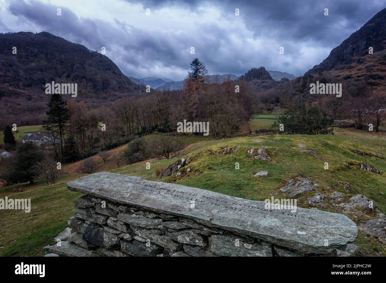 Peace How hill and seat looking at Castle Crag which was gifted to the ...