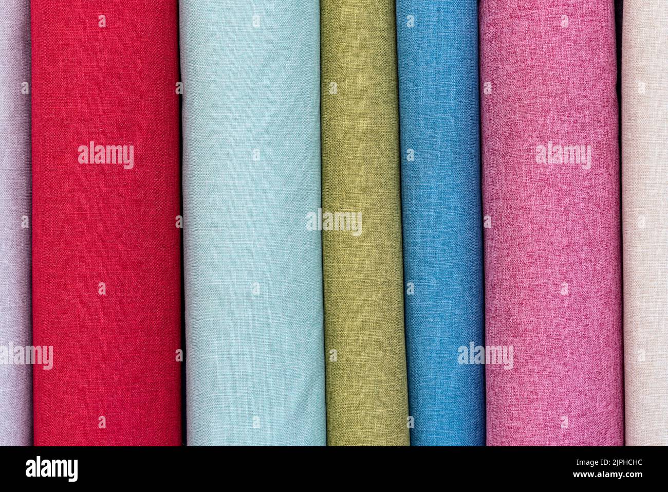 A set of samples of fabric furniture decoration lines of textile ...