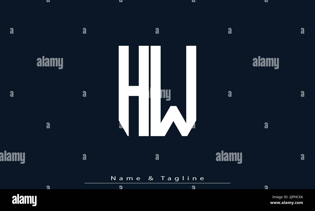 Alphabet letters Initials Monogram logo HW , WH Stock Vector Image ...